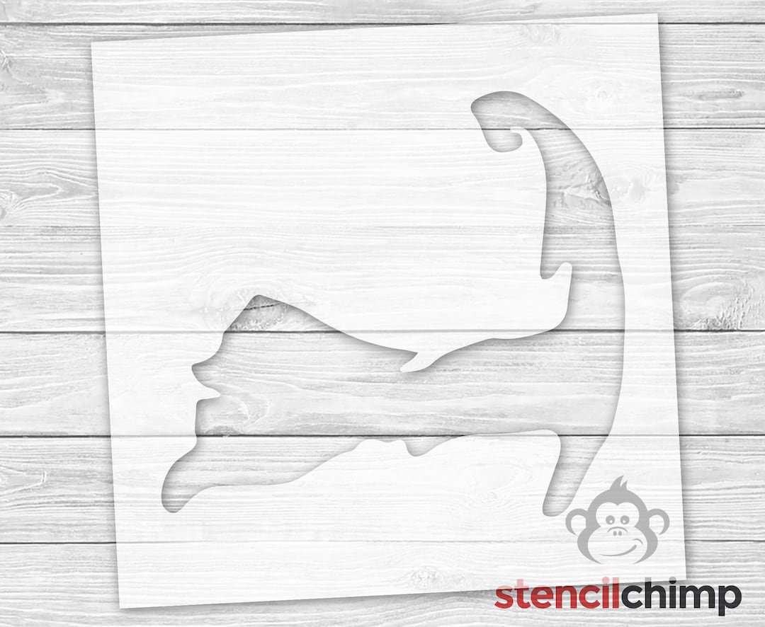 Stencil, Cape Cod Silhouette Stencil | Massachusetts Stencil | US Map ...