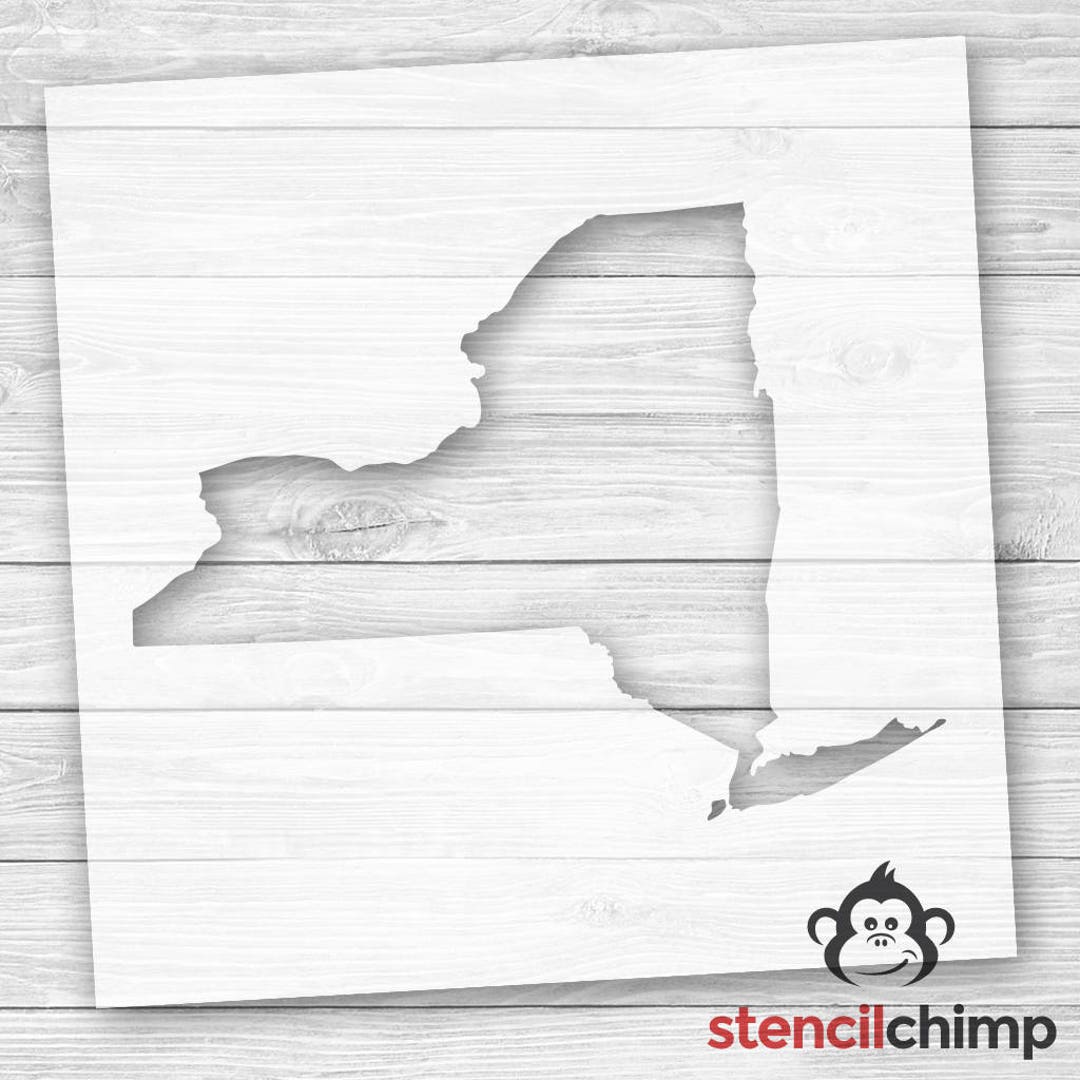 New York State Outline Stencil | New York Stencil | Empire State ...