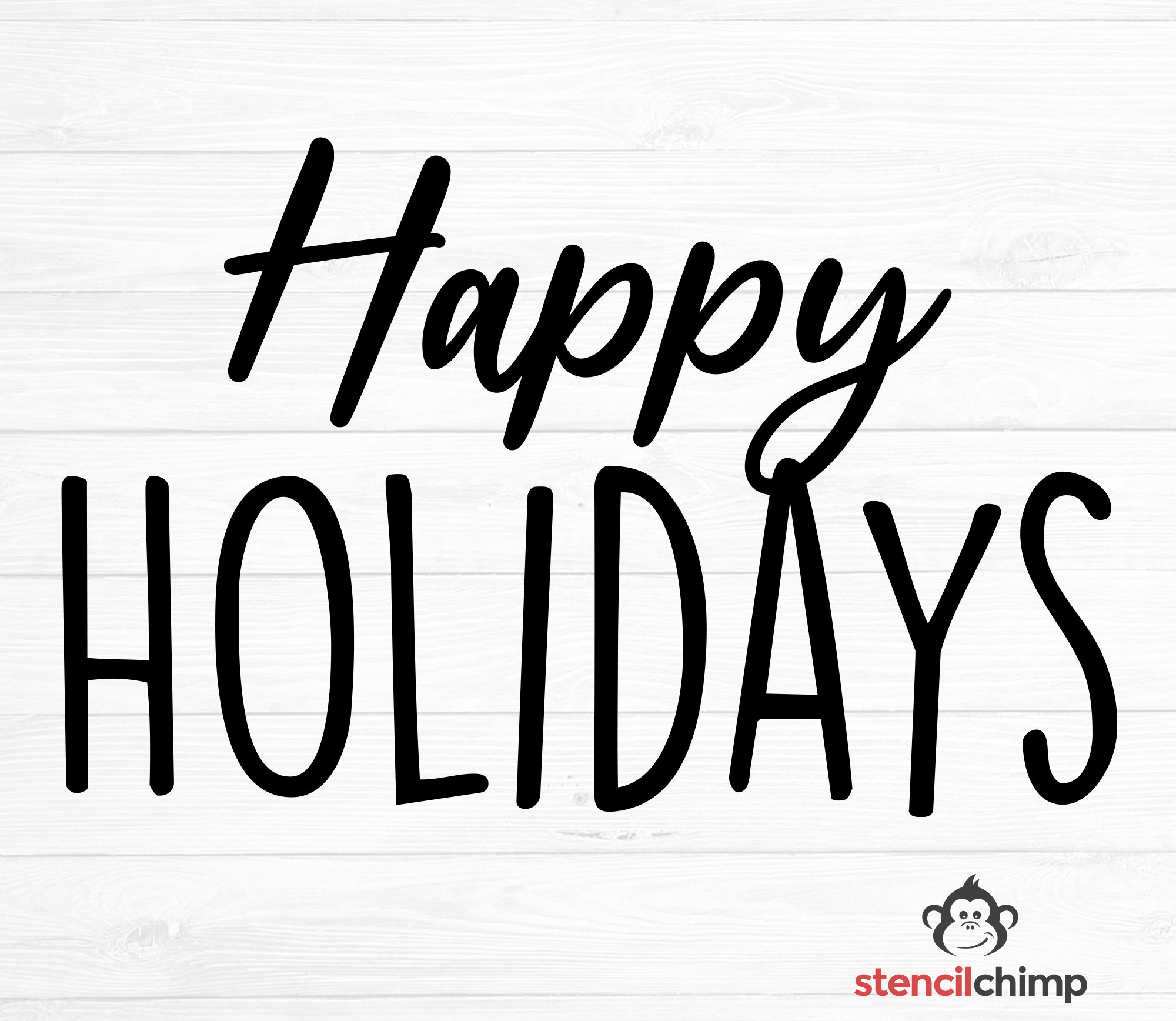 Stencil Happy Holidays Stencil Rae Dunn Holiday Stencil | Etsy