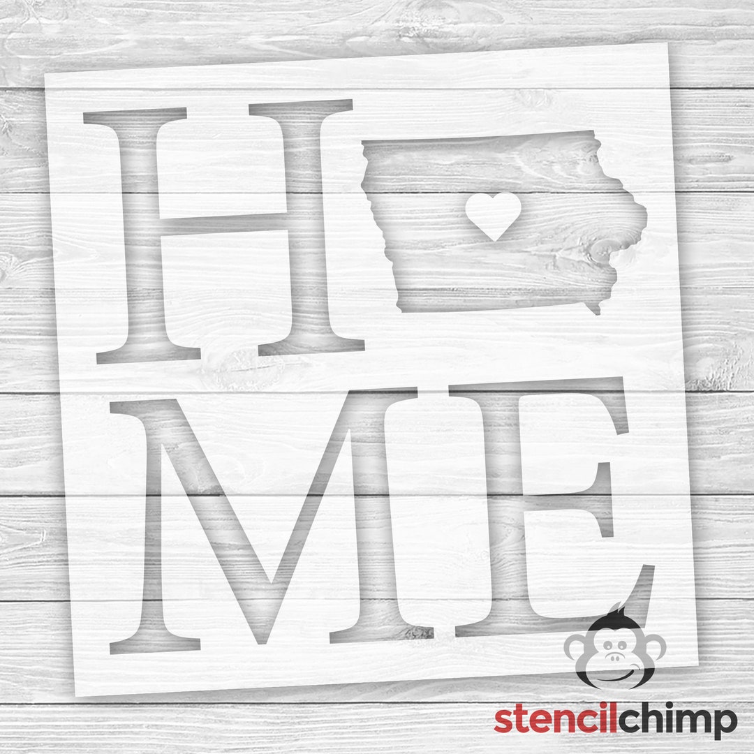 Iowa State Stencil | Home State Stencil | Iowa Stencil | IA Pride | US ...