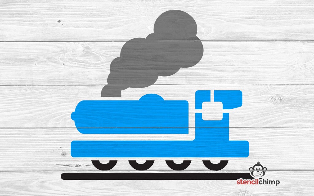 Train Stencil | Steam Engine Stencil for Nursery or Playroom ...