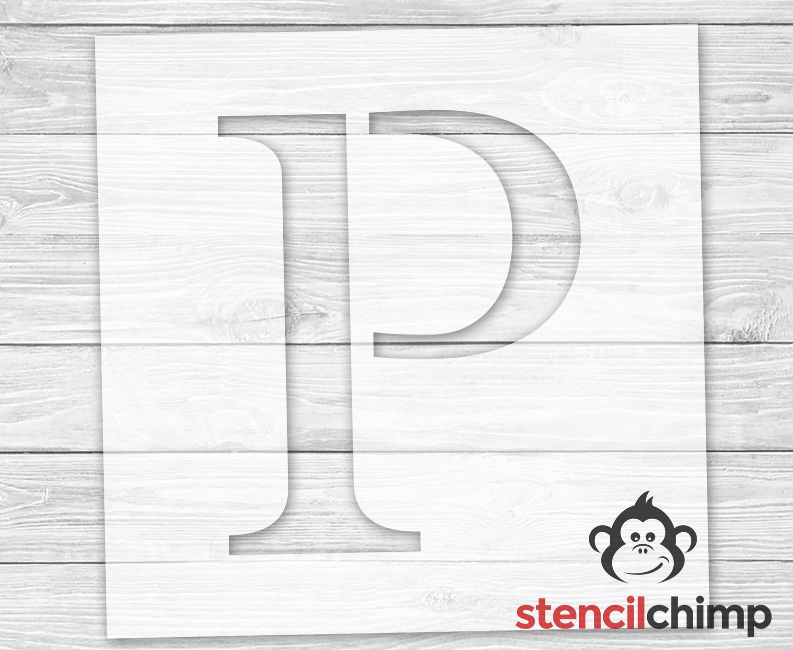 Letter P Stencil for Sign, Serif Letter Stencil, Monogram Letter ...