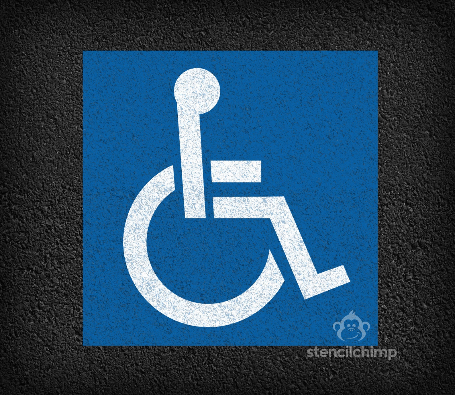 Handicap Sign Stencil for Parking Space | ADA Stencil | Parking Lot ...