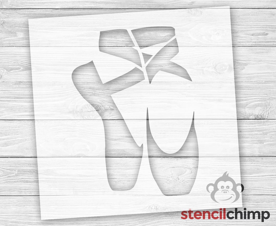 Ballet Shoes Stencil | Dance Shoes Stencil | Dance Stencil | Ballerina ...