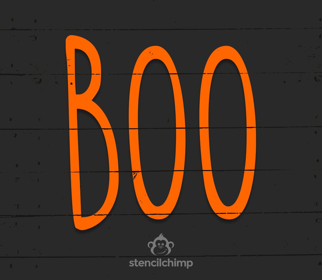 Boo Stencil for DIY Fall Decor | Rae Dunn Halloween and Autumn Stencil ...