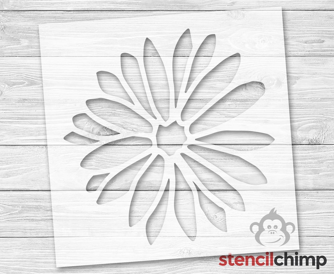 Daisy Stencil | Flower Stencil for DIY Crafts | Springtime Stencil for ...
