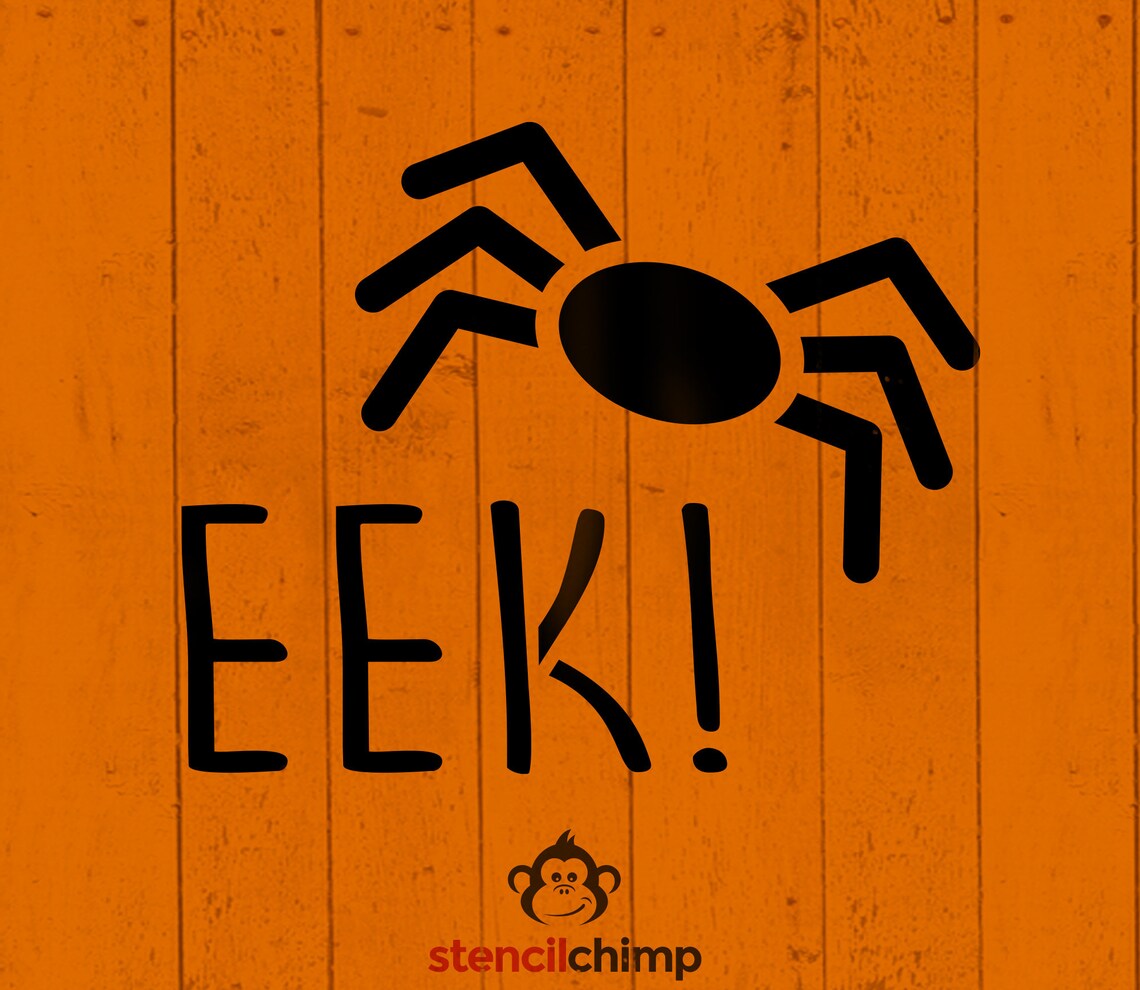 EEK Spider Stencil EEK Stencil Halloween Stencil | Etsy