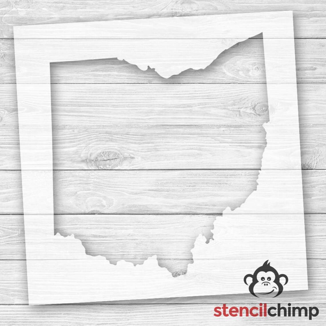 Stencil Ohio State Stencil State Outline DIY Art Stencil | Etsy