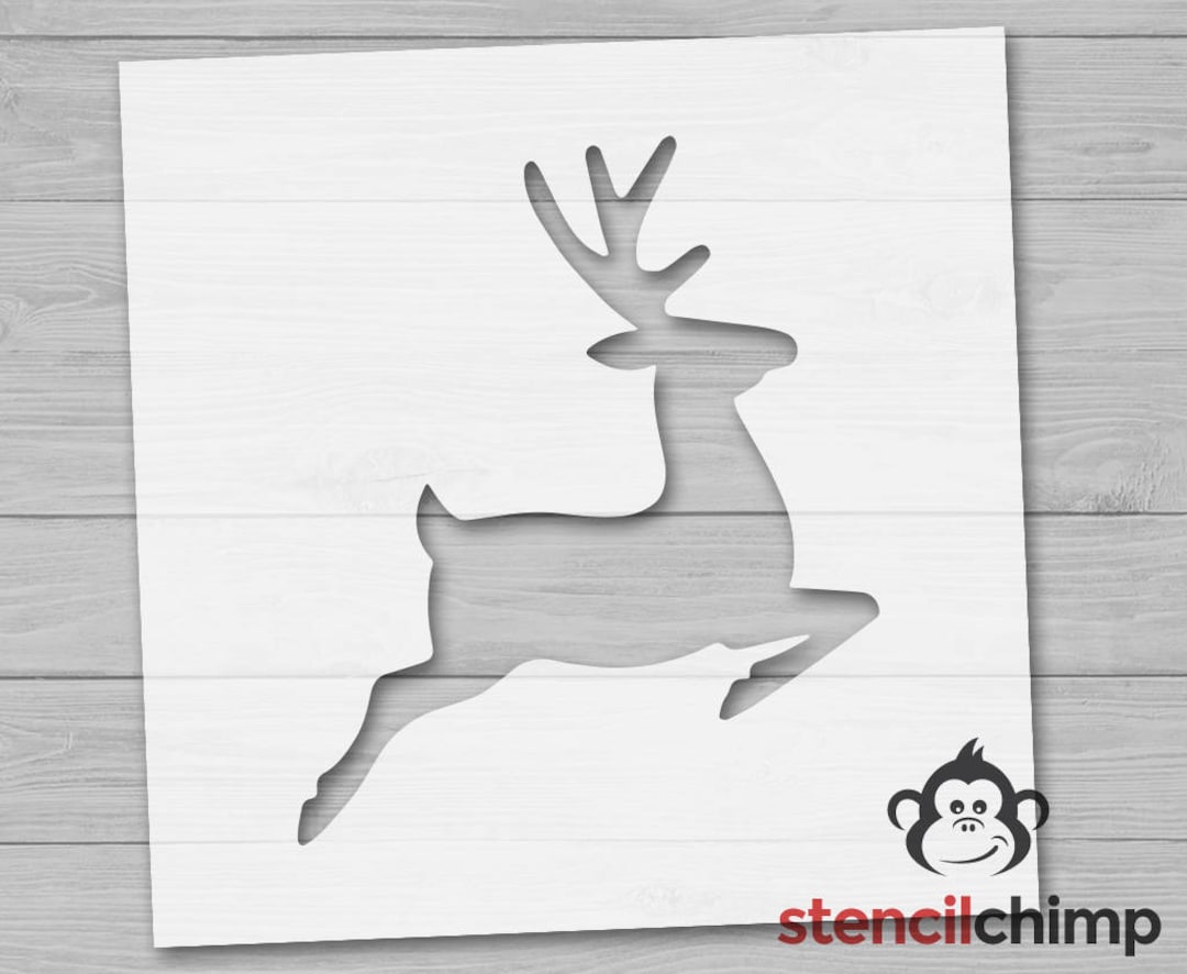 Reindeer Stencil | Christmas Stencil | Deer Stencil | Holiday Stencil ...