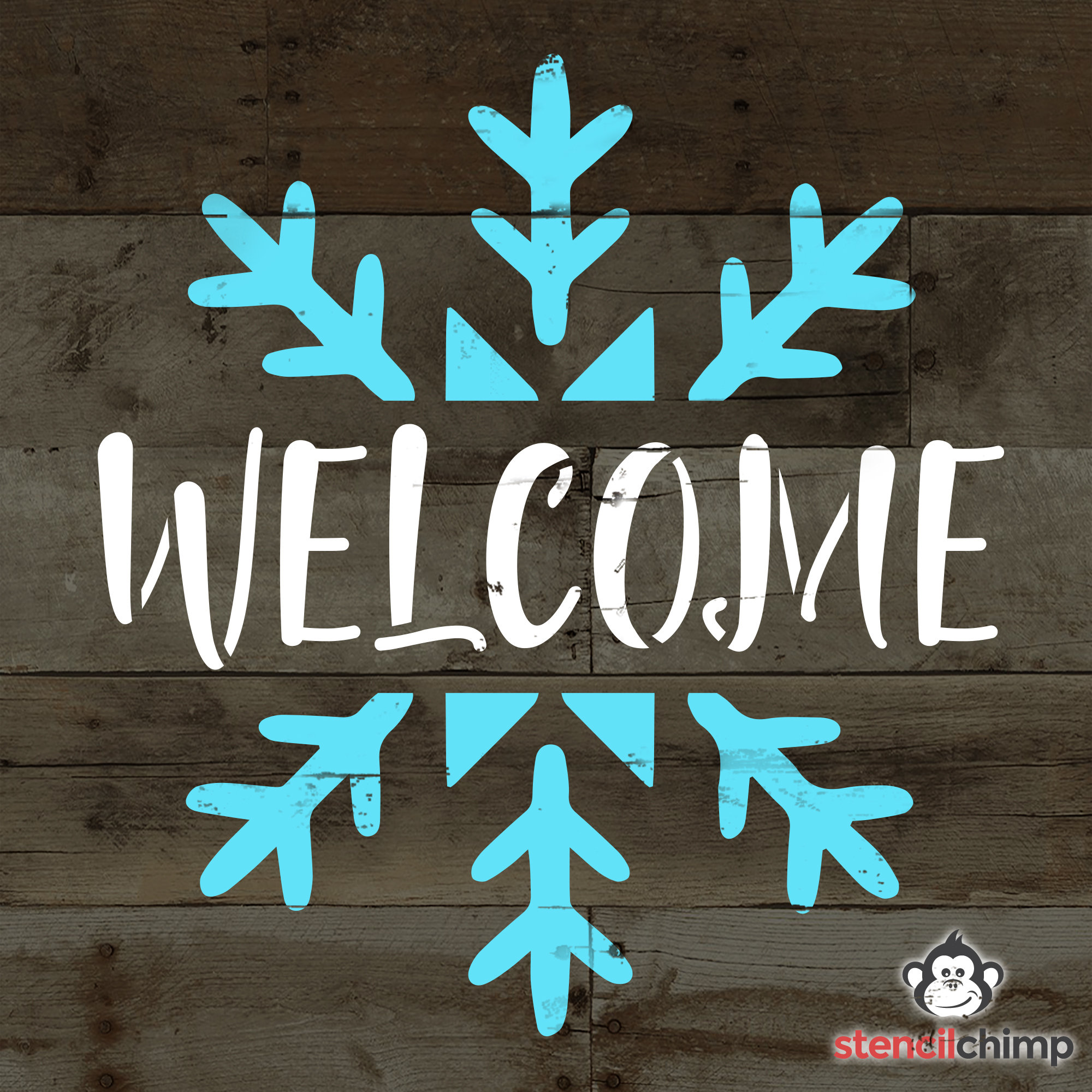 Welcome Snowflake Stencil | Welcome Stencil | Winter Decor | Christmas ...