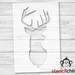 Deer Head Stencil Hunting Stencil Buck Head Stencil Deer - Etsy