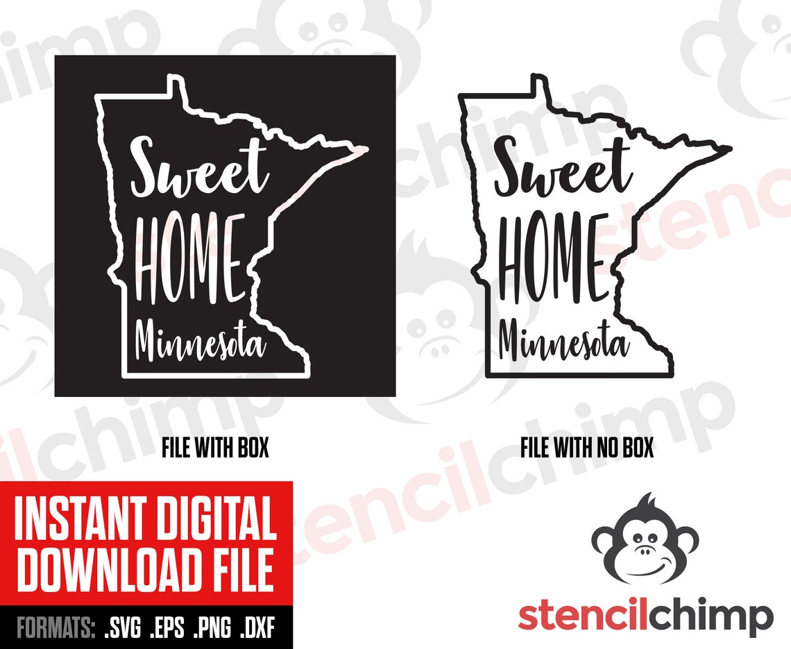 Sweet Home Minnesota Stencil Digital Download File SVG - Etsy
