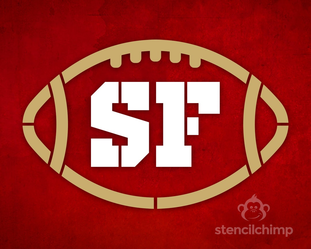 San Francisco Football Stencil | SF Football Pride Stencil | Football ...