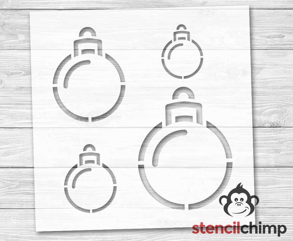 Ornament Stencil Christmas Stencil Decorated Tree Stencil - Etsy