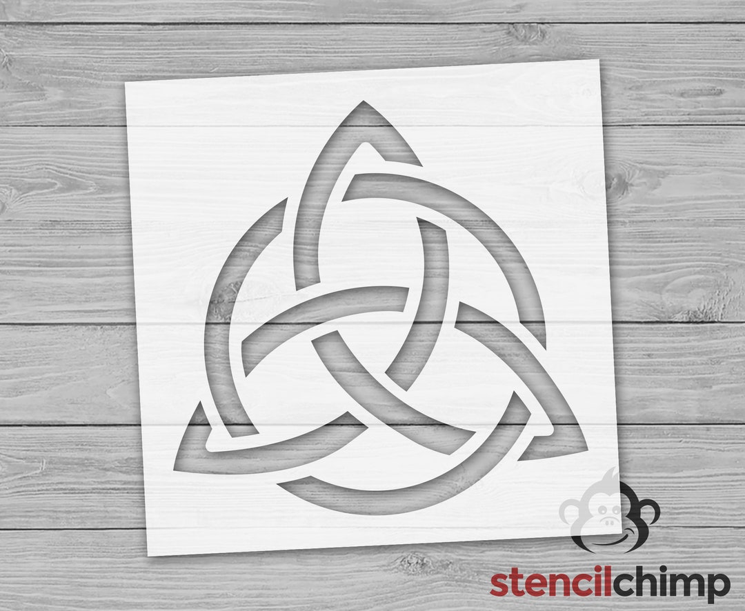 Triquerta Stencil, Celtic Wedding Knot, Irish Stencil, Wedding Image, Trinity Knot, Triple Moon ...