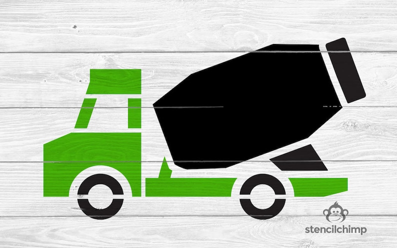 Cement Truck Stencil Construction Stencil for Kids Stencil - Etsy