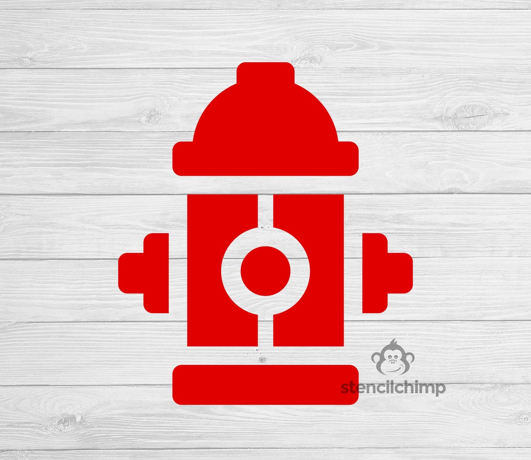 Fire Hydrant Stencil, Firefighter Stencil, Dog Stencil, Fireman Stencil ...