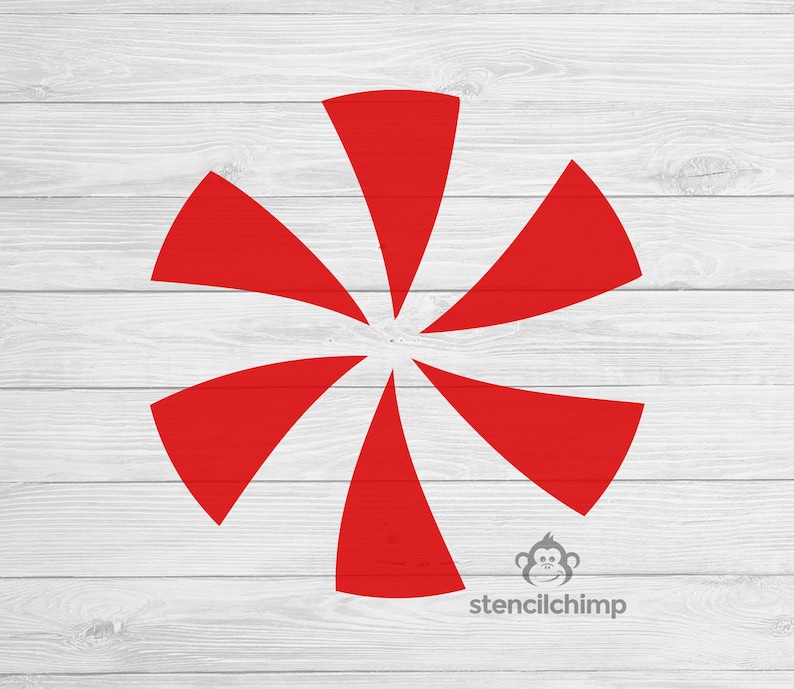 Peppermint Stencil | Christmas Stencil | Pinwheel Stencil | Christmas ...