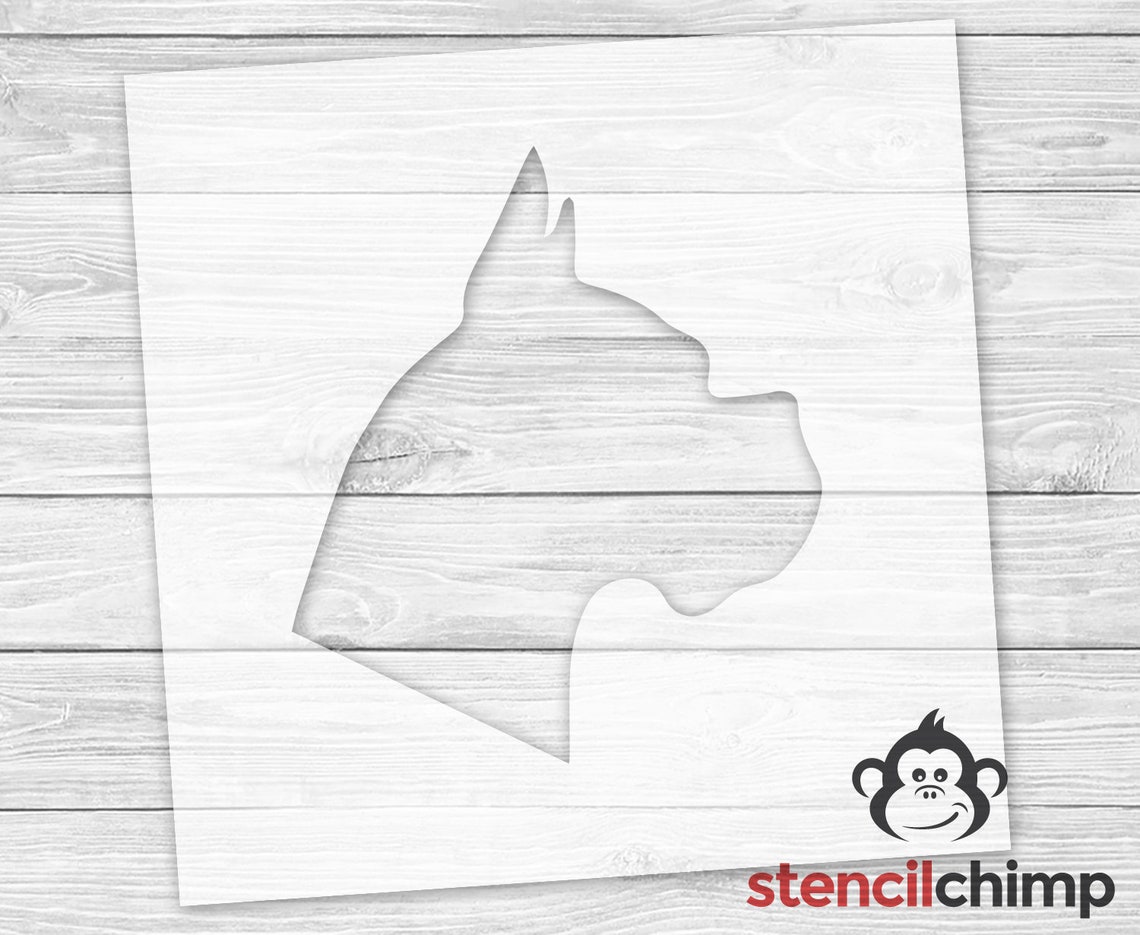 Boxer Stencil Dog Stencil for Wood Sign Mylar Stencil - Etsy