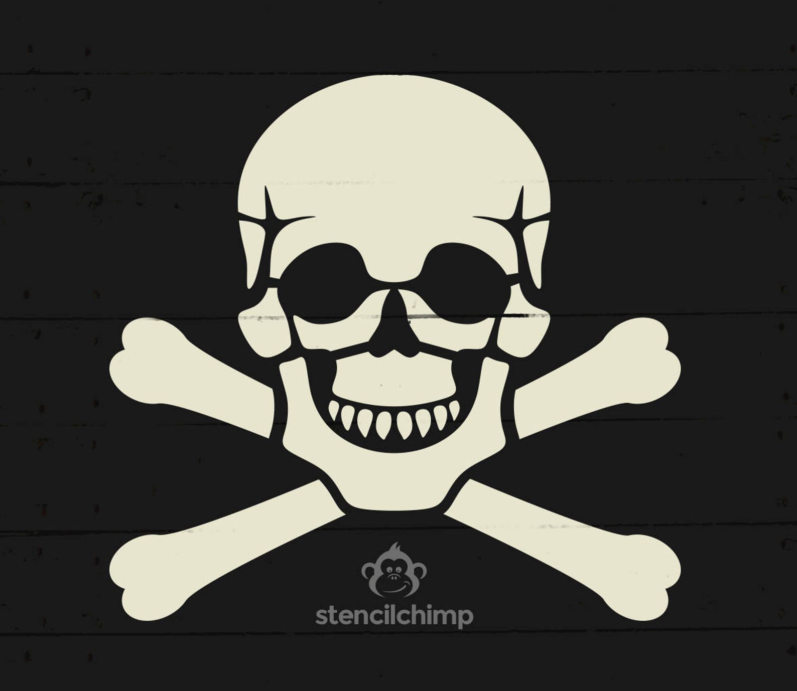 Skull & Crossbones Stencil | Halloween Stencil | Halloween Decor | Fall ...