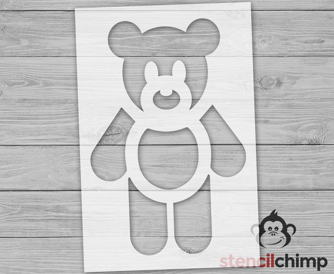Teddy Bear Stencil DIY Art Stencil Stuffed Animal Stencil | Etsy
