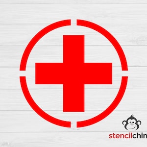 Medical Stencil | Red Cross Stencil | Medical Cross Stencil | First Aid ...
