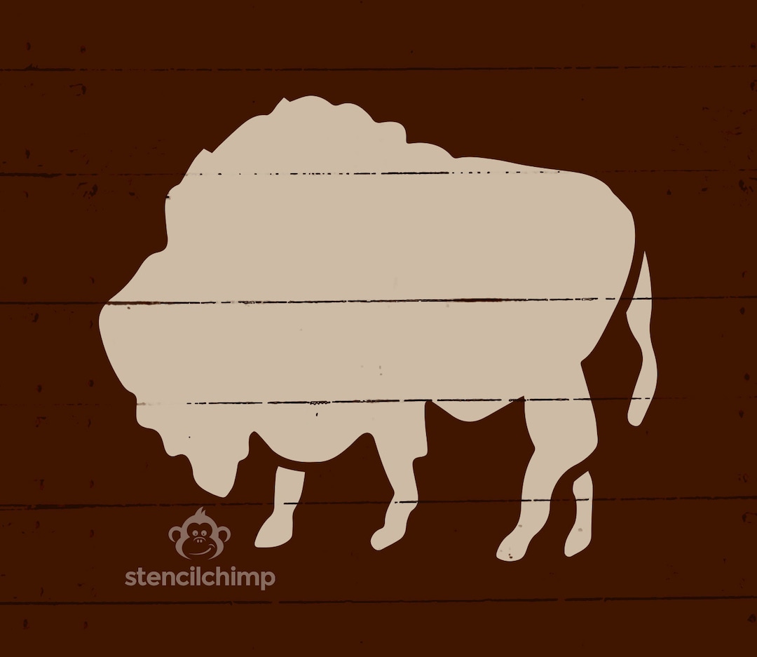 Buffalo Stencil: Wild West Decor, Bison, Cowboy - Etsy