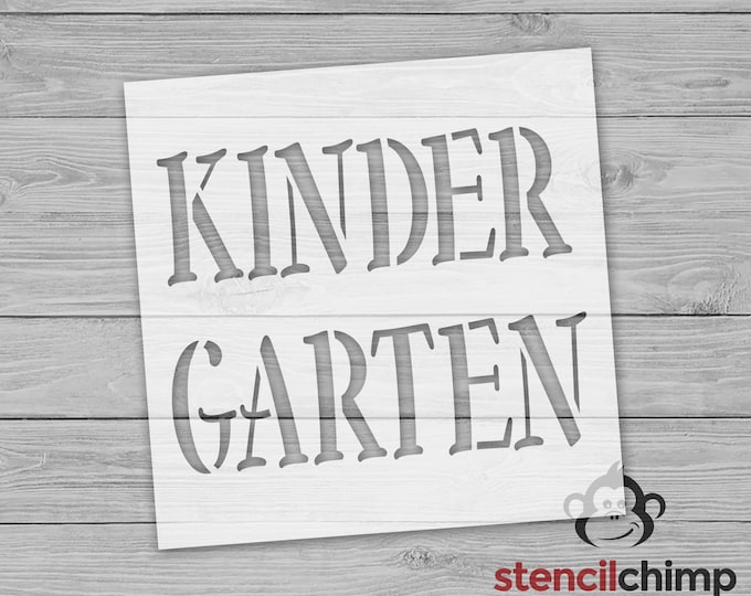 Kindergarten Stencil for DIY Signage, First Day of School Stencil ...