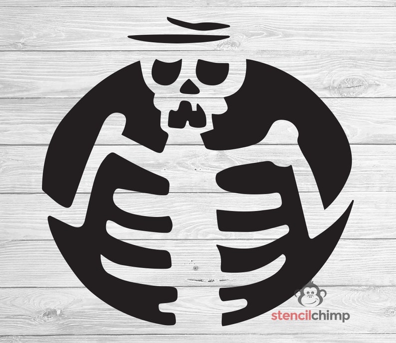 Skeleton Stencil Halloween Stencil for Decorations Fall - Etsy