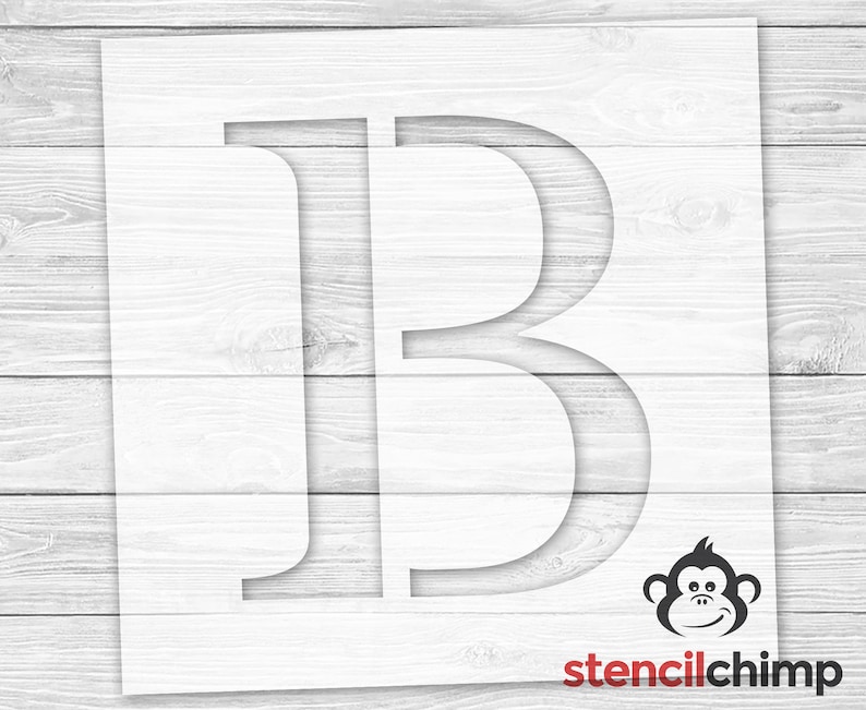 Letter B Stencil for Sign Serif Letter Stencil Monogram - Etsy UK