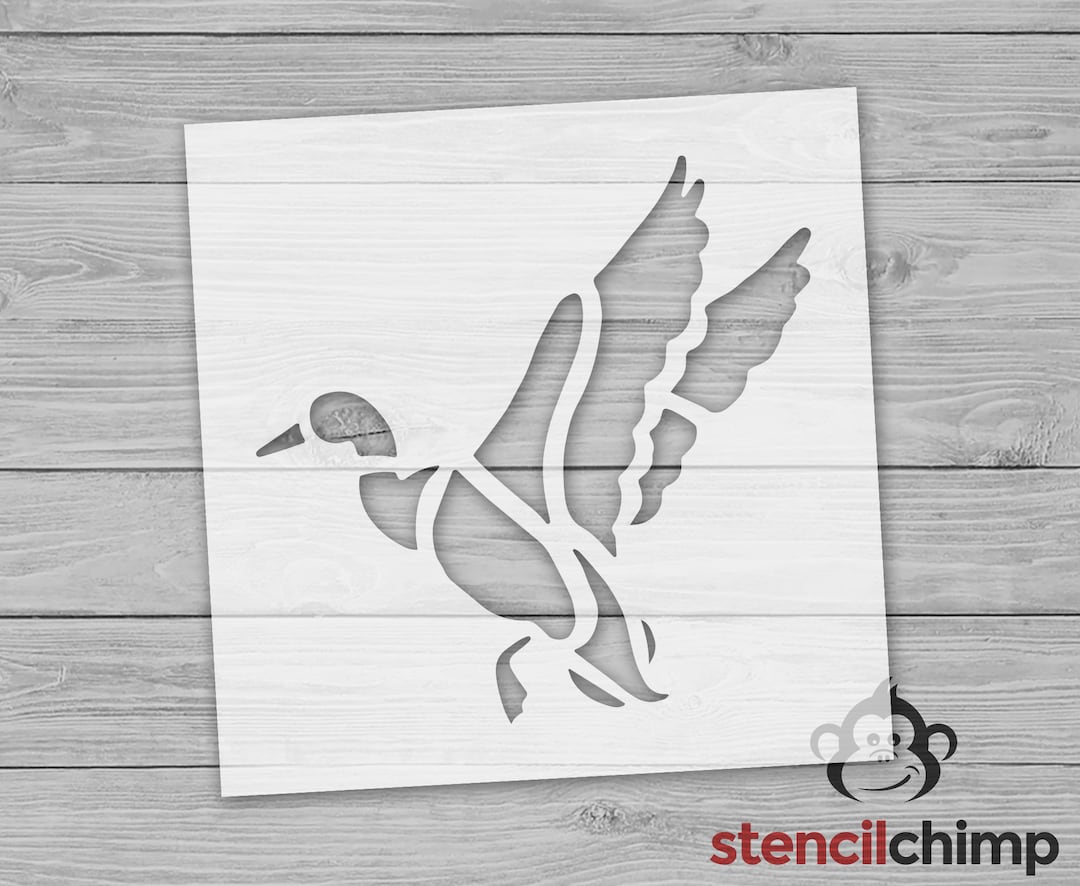Flying Mallard Duck Stencil, Duck Hunting Stencil for Man Cave, Bird ...