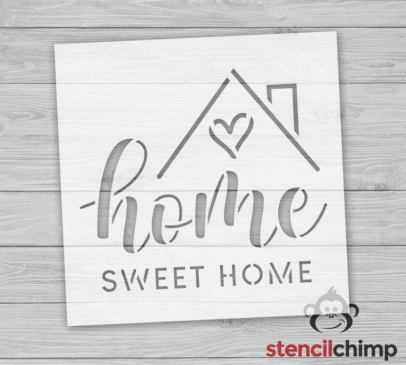 Home Sweet Home Stencil Farmhouse Stencil Housewarming - Etsy