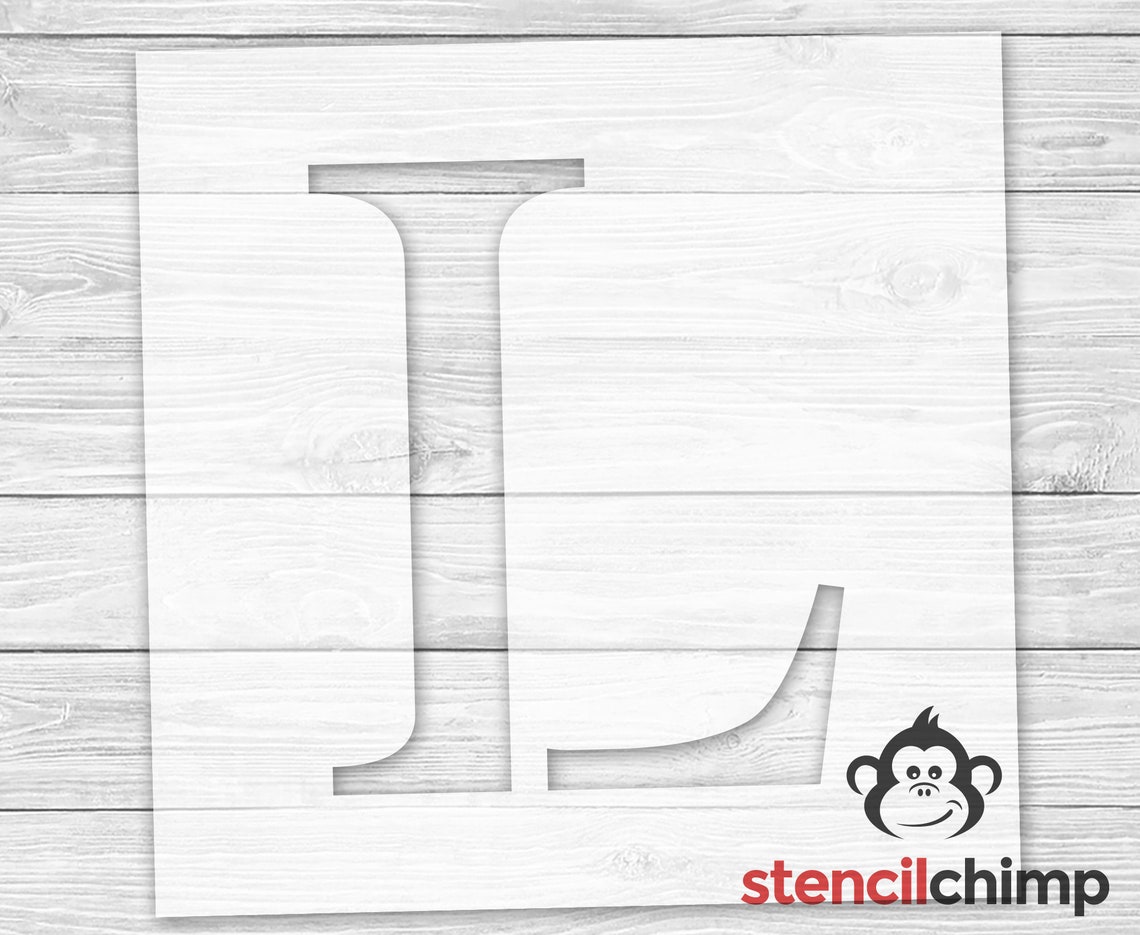 Letter L Stencil for Sign Serif Letter Stencil Monogram - Etsy