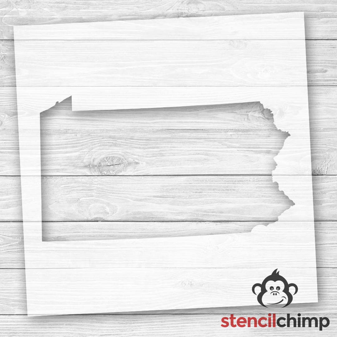 Pennsylvania State Outline Stencil | Keystone State Stencil ...