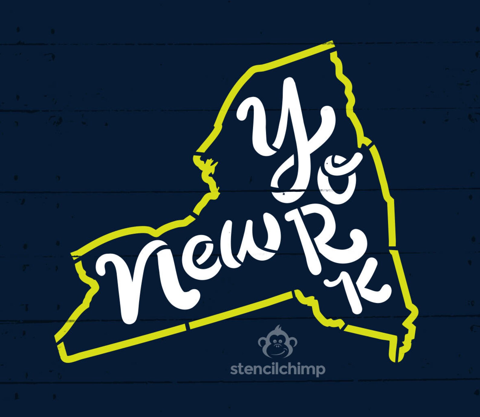 Stencil New York State Outline Stencil New York City | Etsy