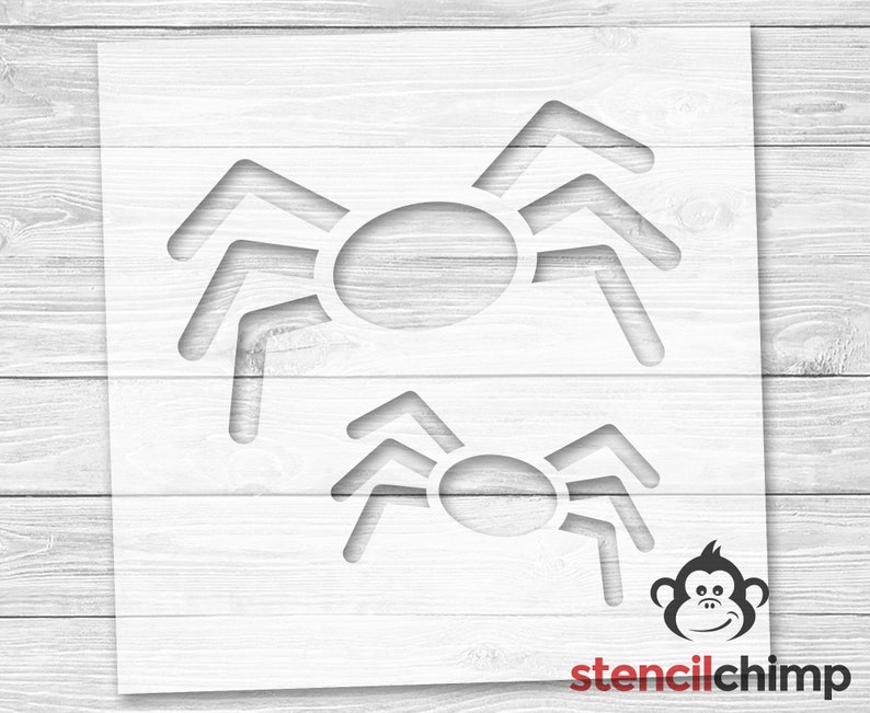 Spider Stencil Two Sizes In One Stencil Halloween Stencil | Etsy