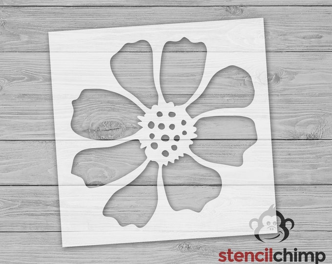 Cosmos Flower Stencil for Garden Sign, October Birth Flower Stencil for ...