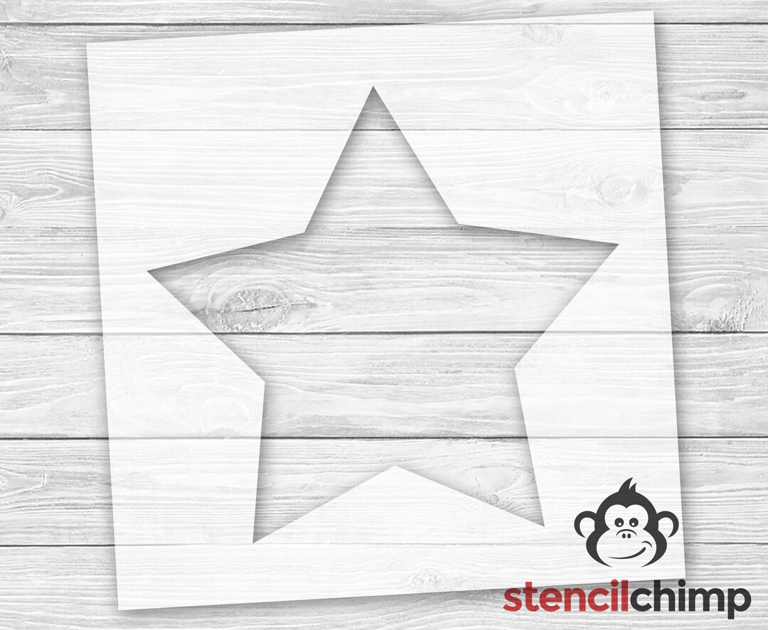 Plump Star Stencil | Fat Star Stencil for Kids Room | Twinkle Little ...