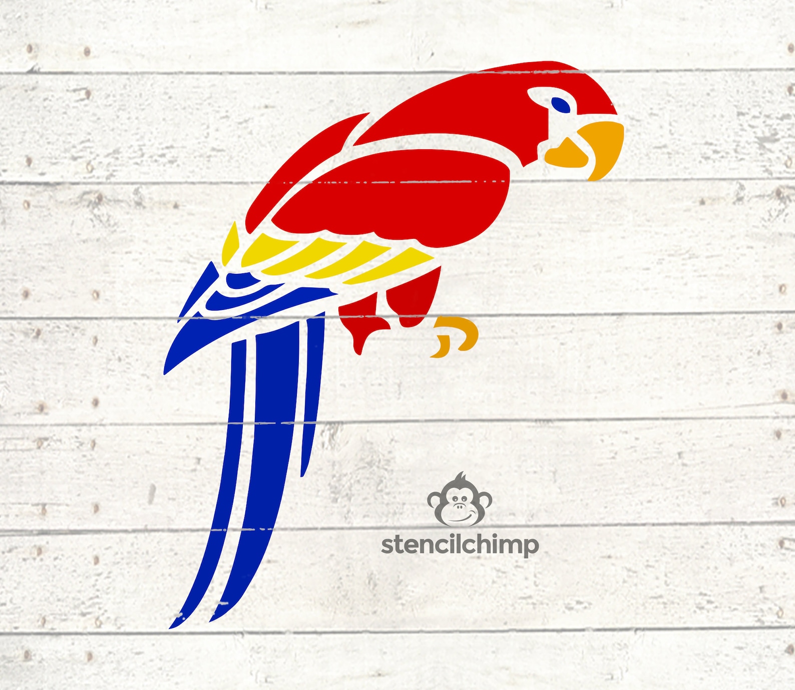 Parrot Stencil | Tropical Bird Stencil | Island Stencil | Nature ...