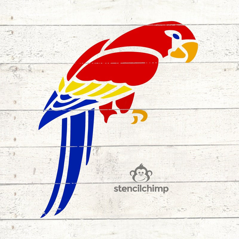 Parrot Stencil - Etsy