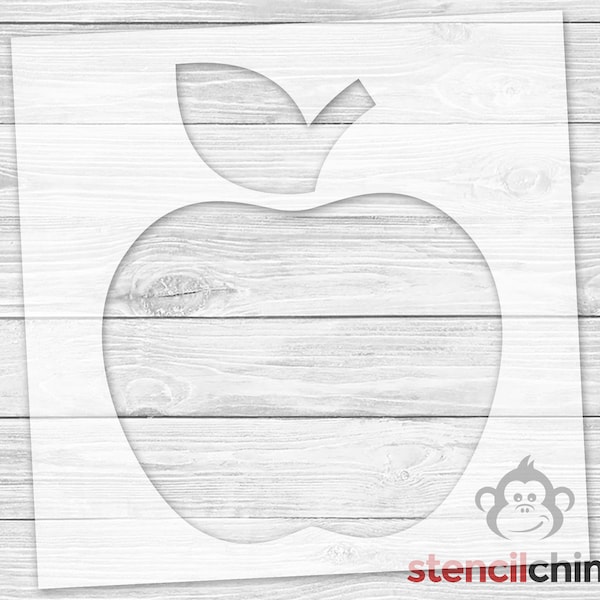Apple Stencil - Etsy