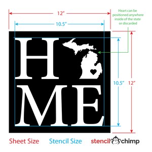 Stencil, Michigan Stencil for Pallet Art | Stacked Home Stencil ...