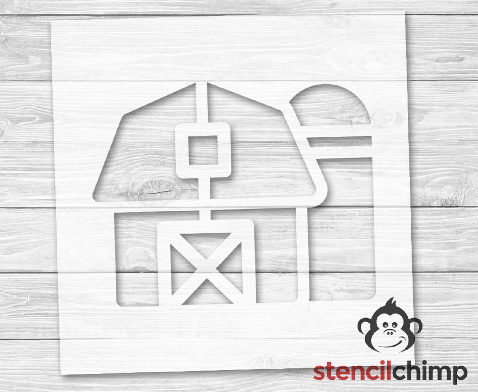 Barn Stencil Barn With Silo Stencil Farm Stencil | Etsy