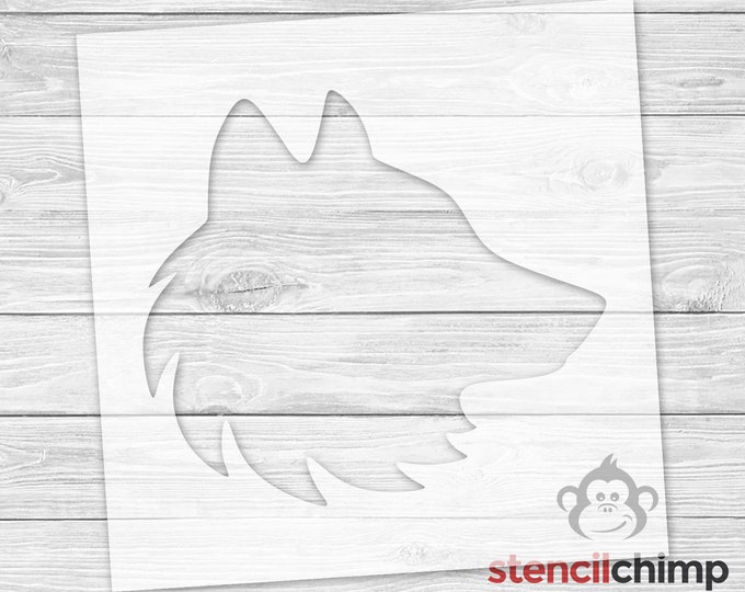 Wolf Head Stencil | Wolf Stencil for Wood Sign | Mylar Stencil | Animal ...