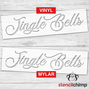 Jingle Bells Stencil | Christmas Stencil | Xmas Farmhouse Stencil ...