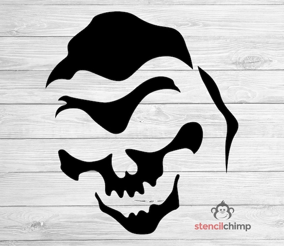 Scary Skull Stencil