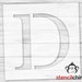 Serif Monogram Letter D Stencil for Custom Wood Signs and Home Decor - Etsy