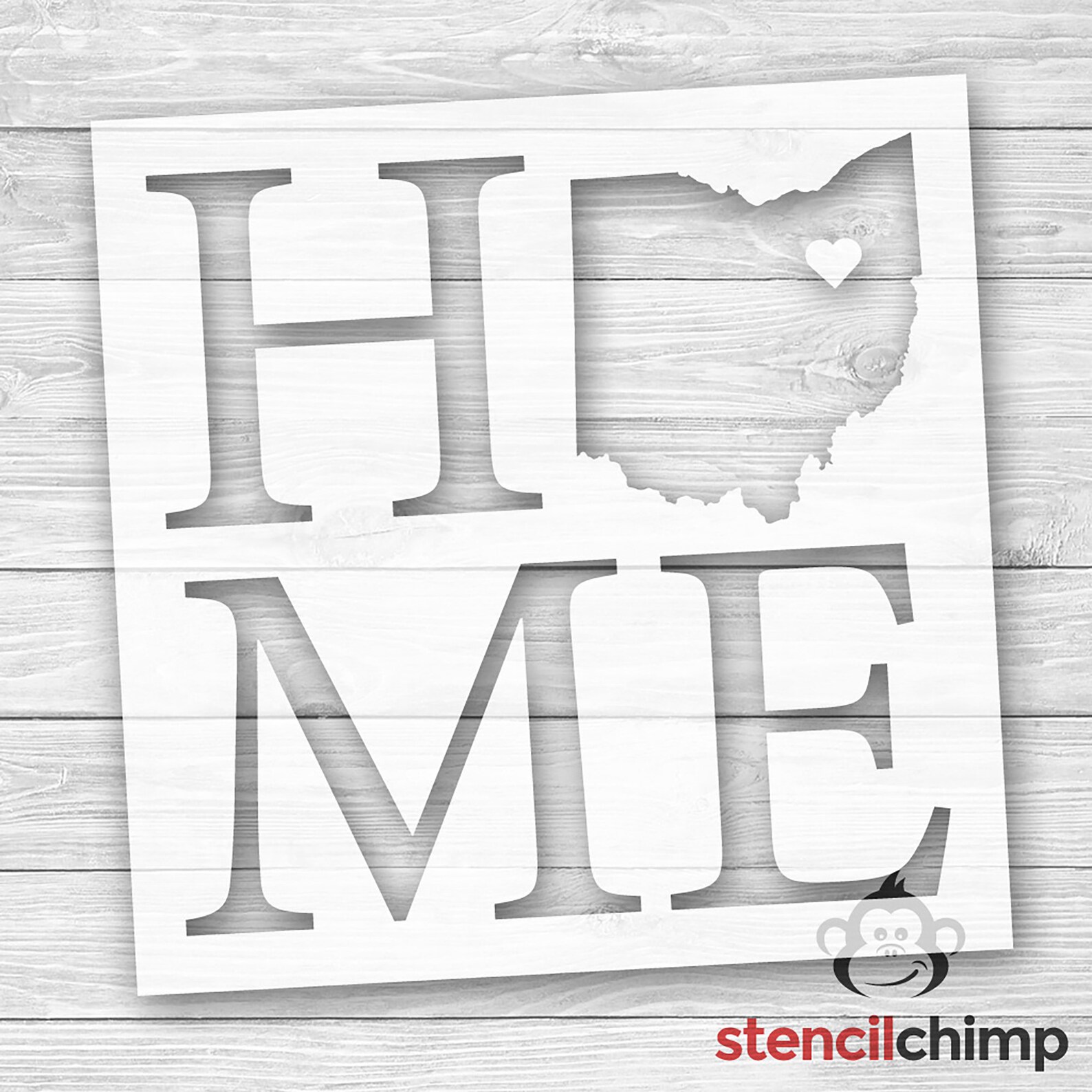Stencil Ohio Stencil Love Your Home State Stencil US Map | Etsy