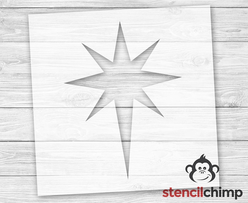Star of Bethlehem Stencil | Star Stencil | Christmas Stencil | DIY ...