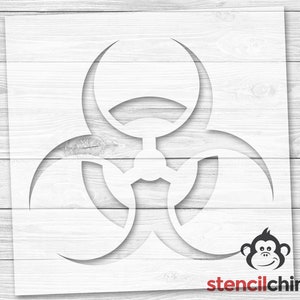 Biohazard Sign Stencil | Biohazard Stencil for DIY Signage | Medical ...
